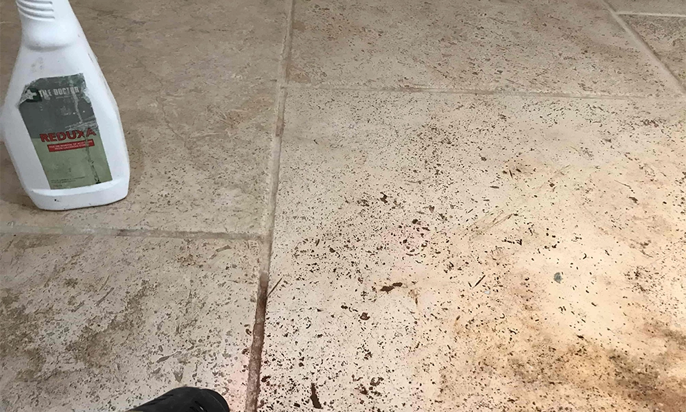 does travertine stain easily? • hunterpavers
